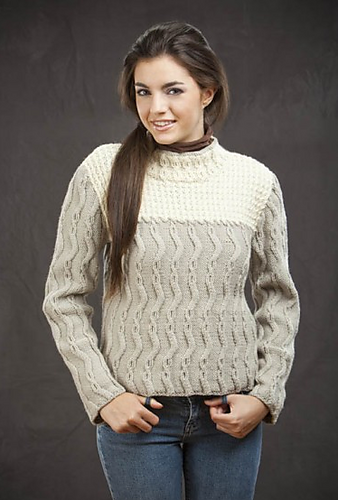 Ravelry: Twists, Turns & Texture Pullover pattern by Fiona Ellis