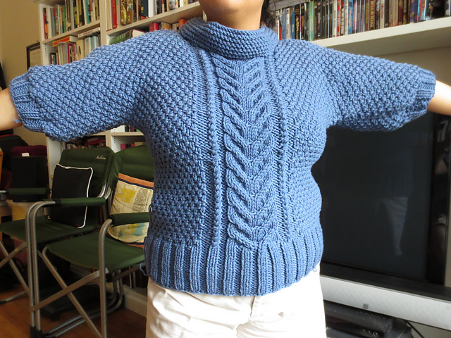 Ravelry: Cabled Cashmere Sweater pattern by Lion Brand Yarn