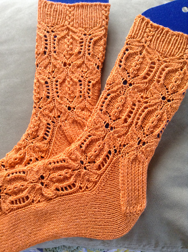Ravelry: Chloe Lace Socks pattern by Suzie Sparkles