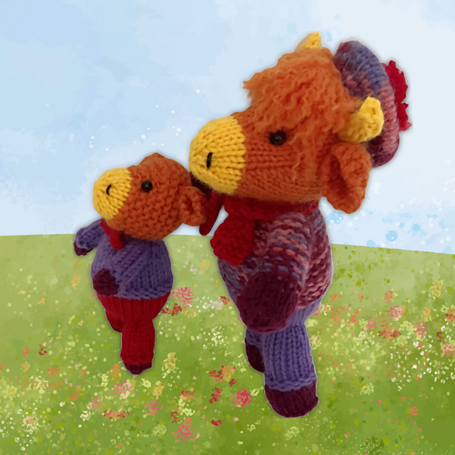 Ravelry: Billy and Bertie Highland Cows pattern by Amanda Berry