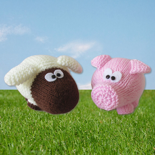 Ravelry: Snuffles Sheep and Truffles Pig pattern by Amanda Berry