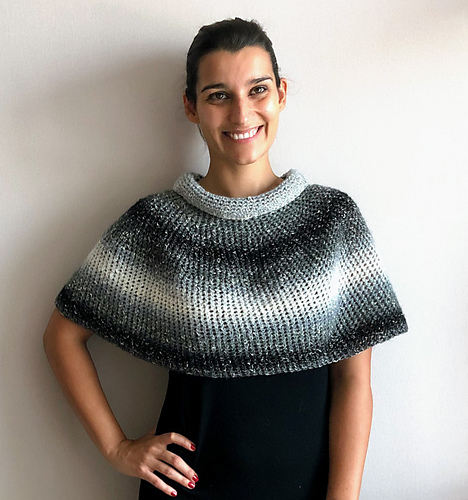 Ravelry: Silver Lining Capelet pattern by Fluffy Stitches