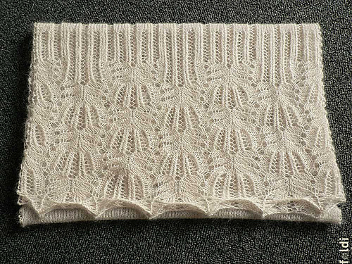 Ravelry: Panna Frost Flower Lace Shawl pattern by Foldi knit