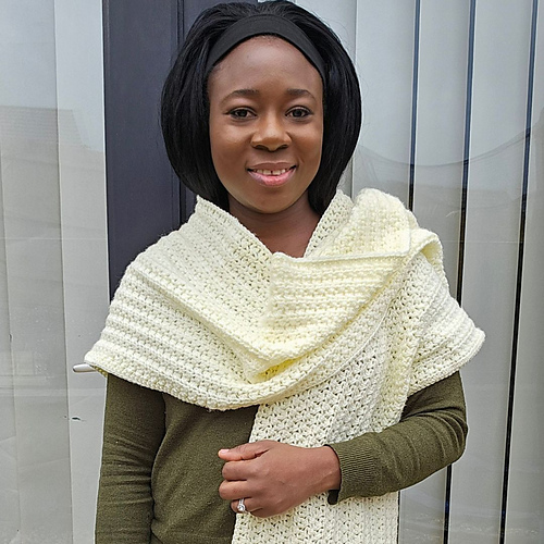 Ravelry: African Flower ruana wrap pattern by Susanna Biaye