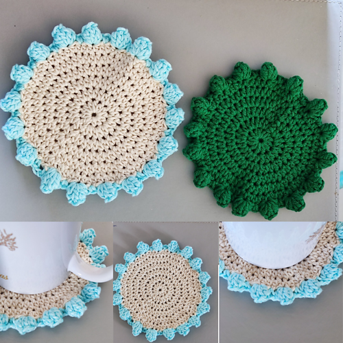 Ravelry: Round Bobble Coaster pattern by Susanna Biaye