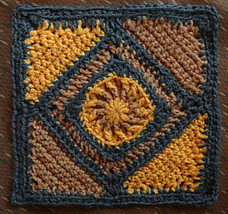 Ravelry: Diamond in a Square pattern by Linda Maltby