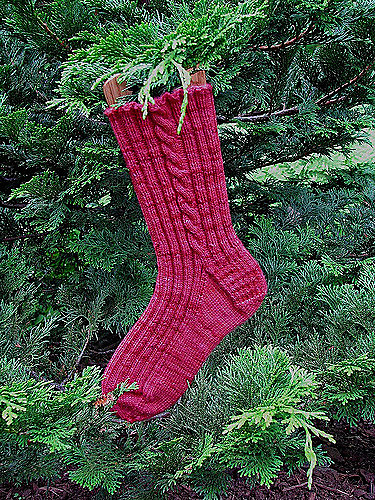 Ravelry: Basic Cabled Socks pattern by Brainylady