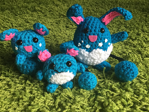 Ravelry: Marill Evolutions Pack pattern by Jenni Frencham