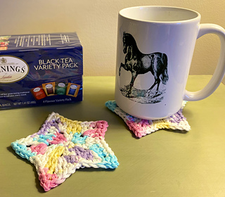 Ravelry: MeMa's Stars Mug Rugs pattern by Sonja Otto