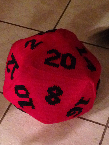 Ravelry: Huge D20 pattern by Sarai Kramer