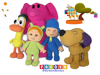 Ravelry: Pocoyo, Nina y el Robot pattern by Bárbara Benítez
