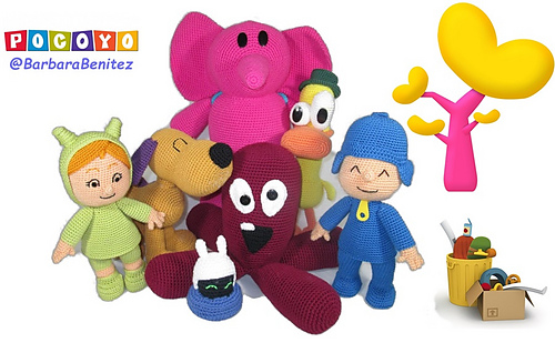Ravelry: Pocoyo, Nina y el Robot pattern by Bárbara Benítez