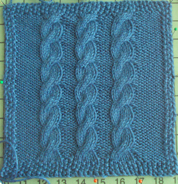 Ravelry: Basic Cable Square pattern by Jennifer E. Seiffert