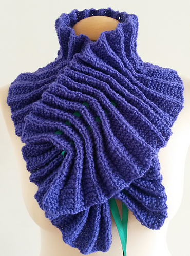 Ravelry: Pleated Scarf Capelet Cowl pattern by Jen Giezen