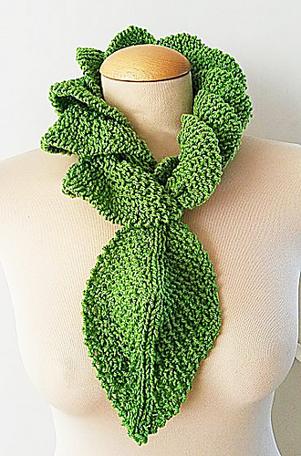 Ravelry: Neckwear Ruffle Leaf pattern by Jen Giezen