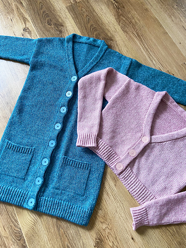 Ravelry: "Girlfriend Cardigan" Sweater and Dress pattern by Lauren Riker