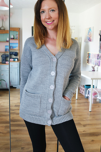 Ravelry: "Girlfriend Cardigan" Sweater and Dress pattern by Lauren Riker