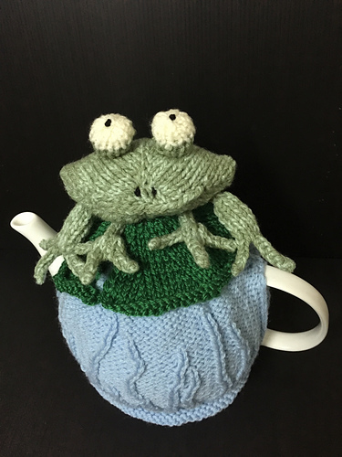 Ravelry: Frog on a Lily Pad Tea Cosy pattern by Lindsay Mudd