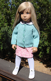 Ravelry: Top-Down Cardigan for Sasha Doll pattern by Susanna E. Lewis