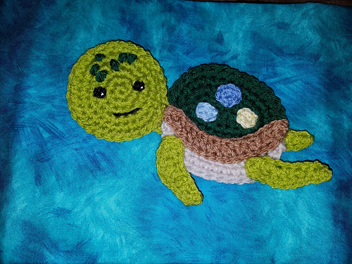 Ravelry: Sea turtle- turtoise applique pattern by Tidzhen Gyuldzhu