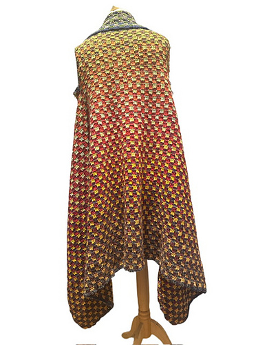 Ravelry: Pixelated waterfall vest pattern by Gordana Adamceska-Halson