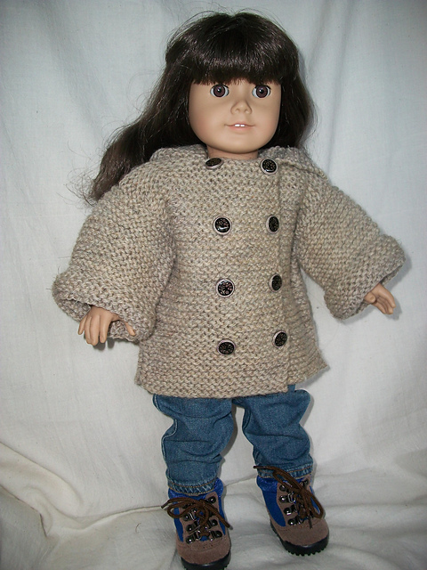 Ravelry: Double-breasted Garter coat for 18" doll pattern by Renee Ann ...