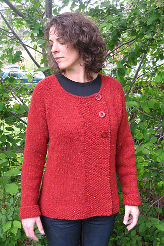 Ravelry: # 299 Bulky Asymmetric Cardigan pattern by Diane Soucy