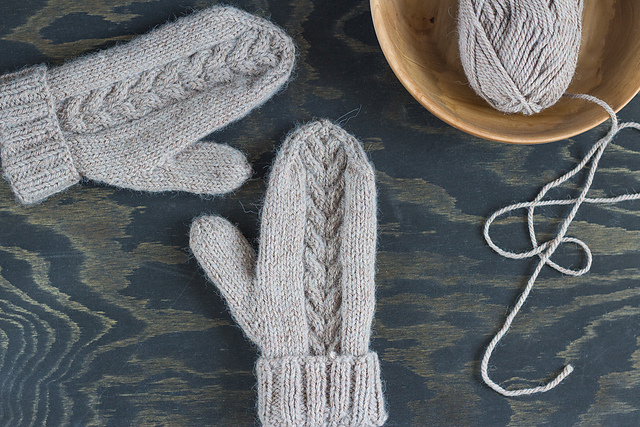 Ravelry: Cable Knit Mittens pattern by greenxbird