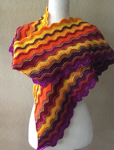 Ravelry: Arizona Sunset Sky Wrap pattern by Liz Harris