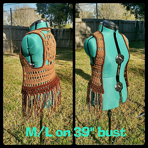 Ravelry: Boho Fringe Vest pattern by Earth Tricks