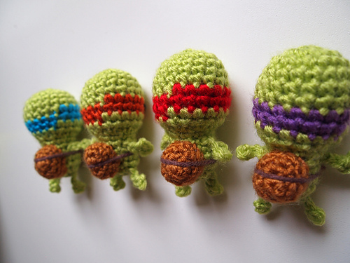 Ravelry: Tiny Teenage Mutant Ninja Turtles pattern by Ham and Eggs