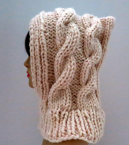 Ravelry: Snow Queen Cable Hooded Hat pattern by Grace Rose