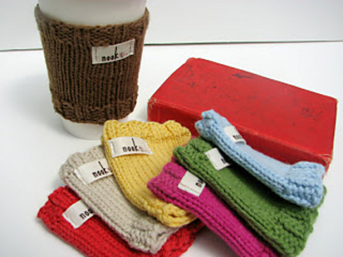 Ravelry: mug hug pattern by Rebecca Gunderson