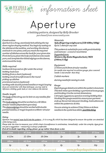 Ravelry: Aperture pattern by Kelly van Niekerk