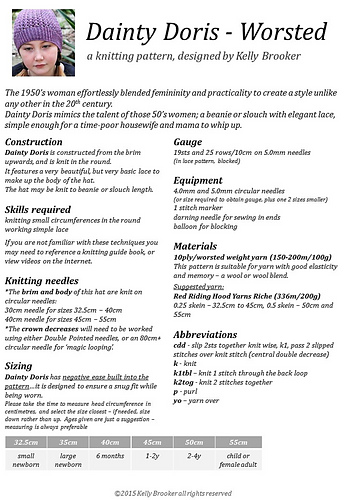 Ravelry: Dainty Doris - Worsted pattern by Kelly van Niekerk