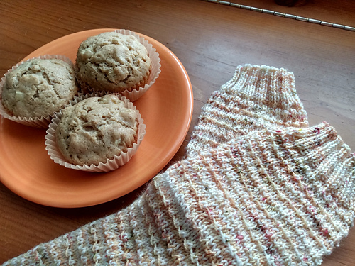 Ravelry: Apple Muffins Socks pattern by Gwen Moeller
