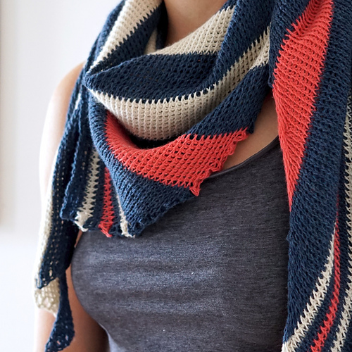 Ravelry: Tunisian Crochet Triangle Shawlette "Seafarer" pattern by ...