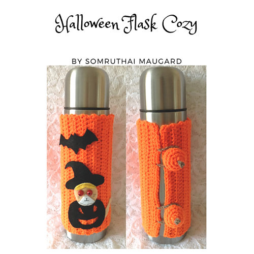 Ravelry: Halloween Flask Cozy pattern by Somruthai Maugard