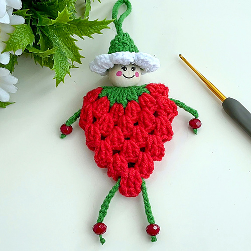 Ravelry: Strawberry Doll Charm pattern by Hand Trendy