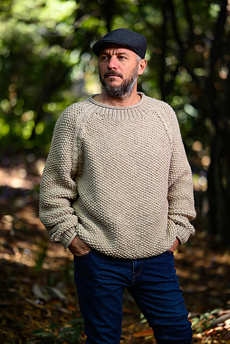 Ravelry: Men's Moss Stitch Sweater pattern by Louise Bollanos