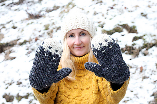 Ravelry: Snow Mountain Mittens pattern by Louise Bollanos