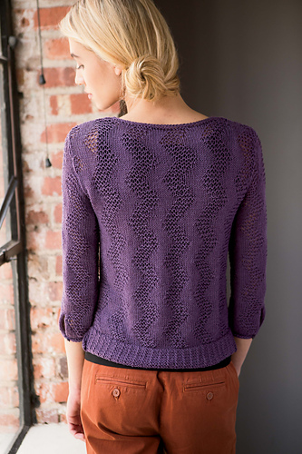 Ravelry: Zigzag Mesh Pullover pattern by Carolyn Noyes