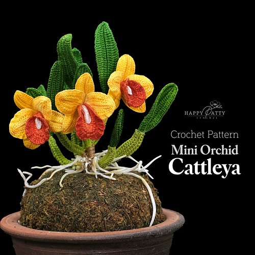 Ravelry: Mini Cattleya Orchid pattern by Happy Patty Crochet