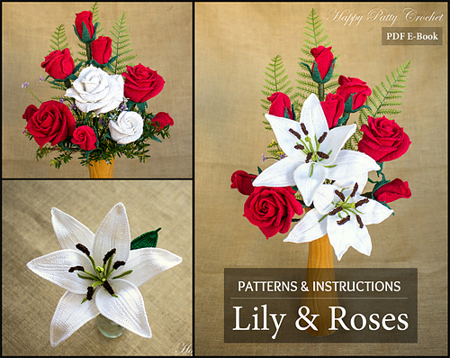Ravelry: Lily & Roses Arrangement Pack - patterns