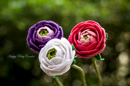 Ravelry: Ranunculus Flower pattern by Happy Patty Crochet