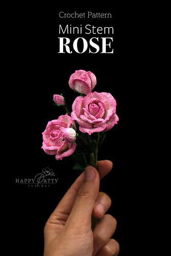 Ravelry: Mini Stem Rose pattern by Happy Patty Crochet