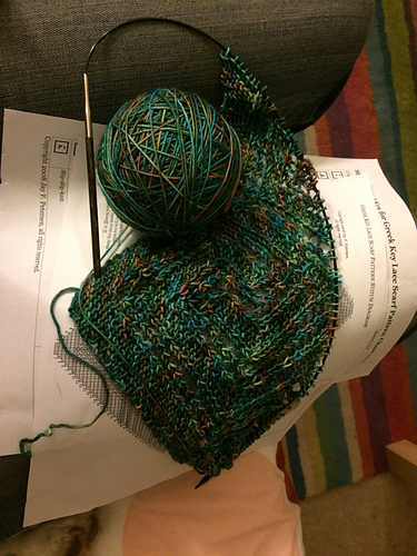 Ravelry: Greek Key Lace Scarf pattern by Jay Petersen