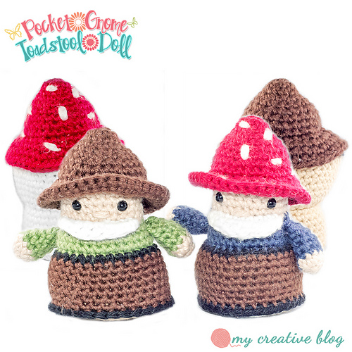 Ravelry: Pocket Gnome Toadstool Doll pattern by The Ginger Hooker