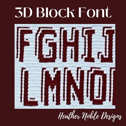 Ravelry: Mosaic Alphabet-3D Block Font pattern by Heather Noble
