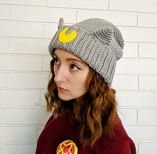 Ravelry: Moon cat beanie pattern by Hello Happy